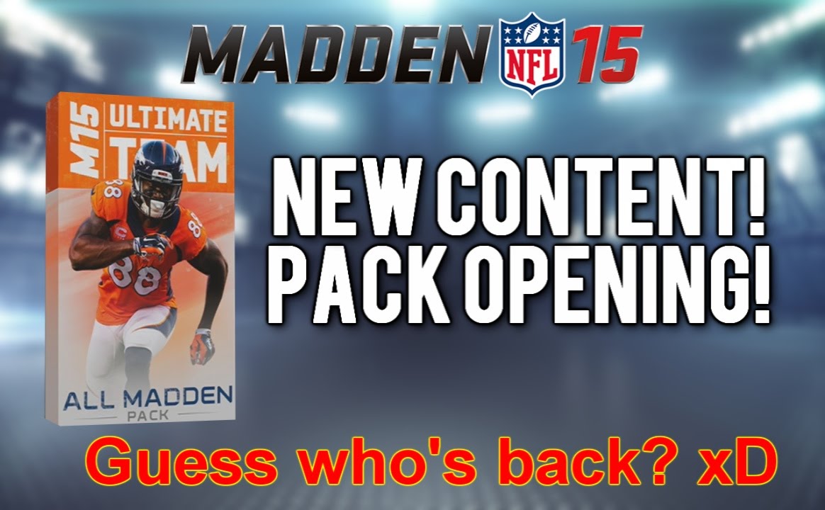 Madden 15 Ultimate Team - NEW CONTENT Pack Opening + All-Madden Packs ...