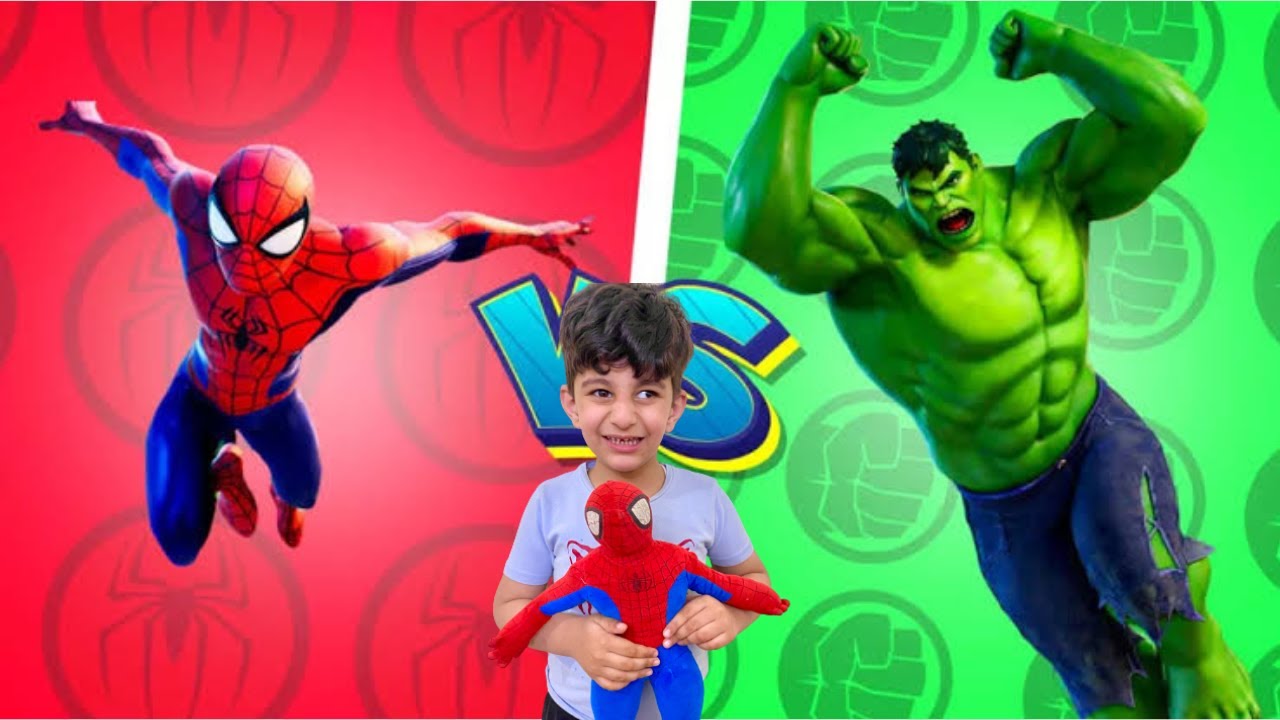 Spiderman vs hulk fight cartoon kids - YouTube