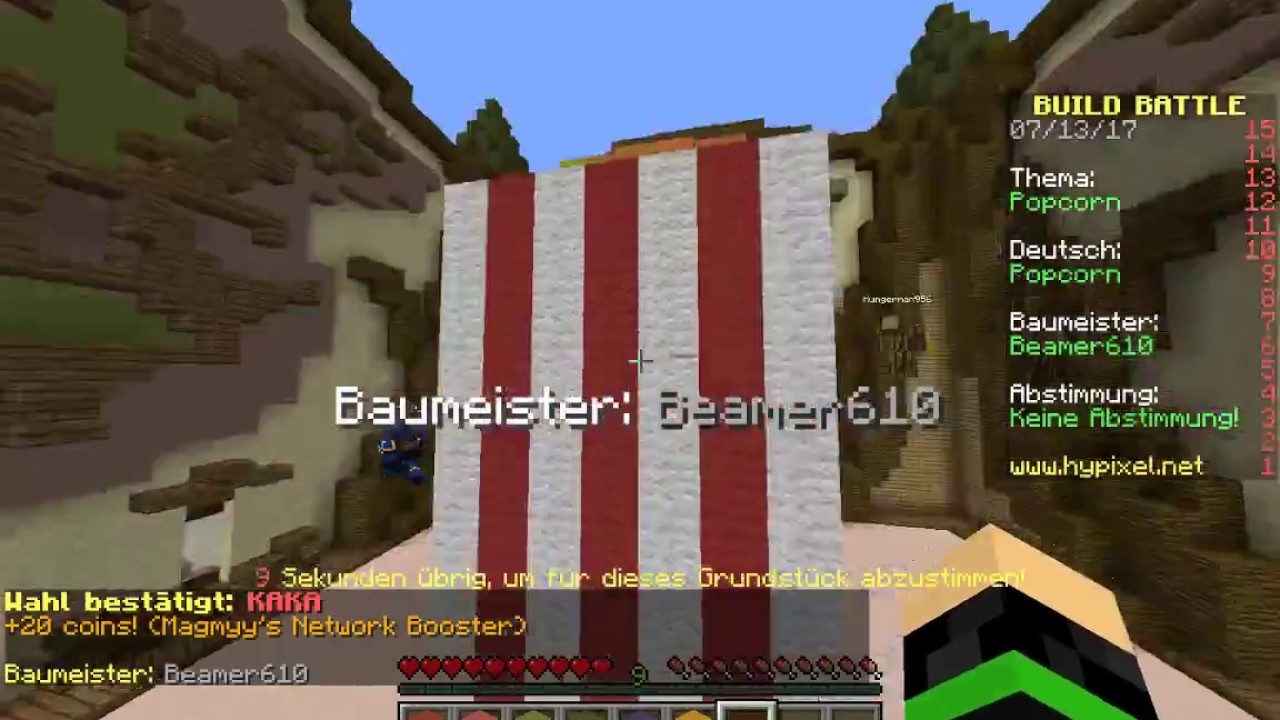 Minecraft Build battle lecker Popcorn - YouTube