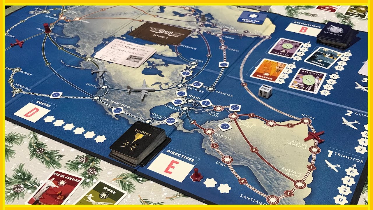 Playing the new Pan Am game, a boardgame designer unboxing and ...