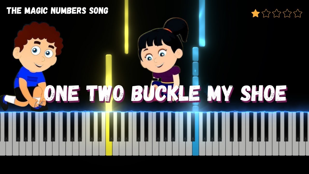 One Two Buckle My Shoe - The Magic Numbers Song︱Easy Piano Tutorial ...