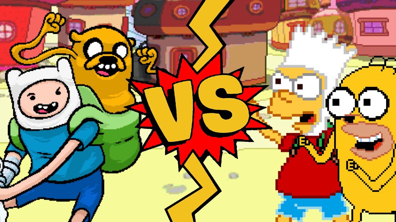M.U.G.E.N Battles | Finn/Jake vs Homer Simpson/Bart Simpson | Adventure ...