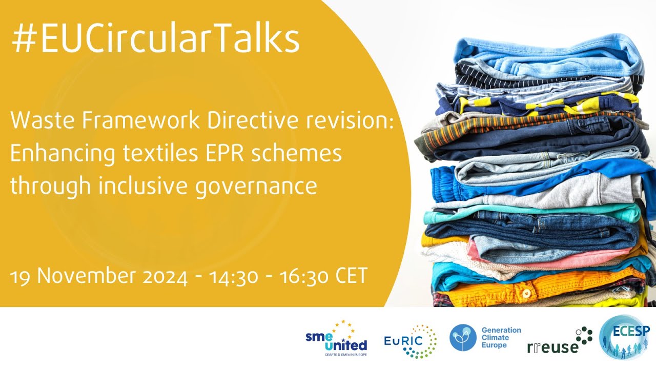 #EUCircularTalks: Revision of the WFD: Enhancing textiles EPR schemes ...