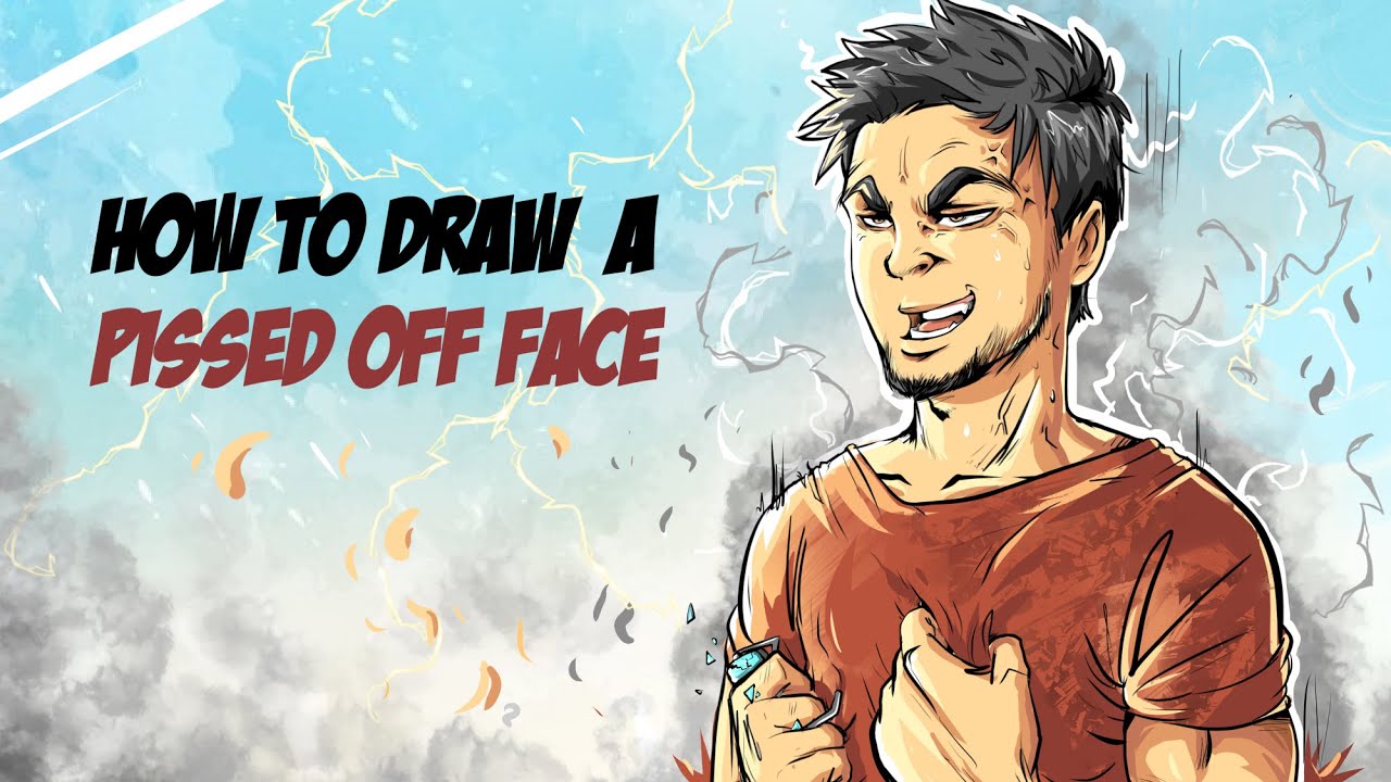 How to draw a pissed off face // SPEED DRAWING ️😤🤬🤘 - YouTube