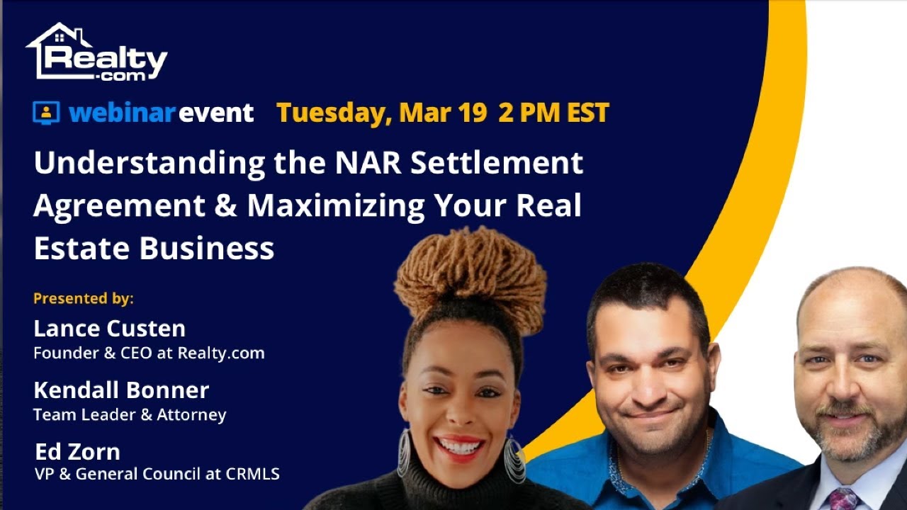 Webinar: Understanding the NAR Settlement Agreement & Maximizing Your ...