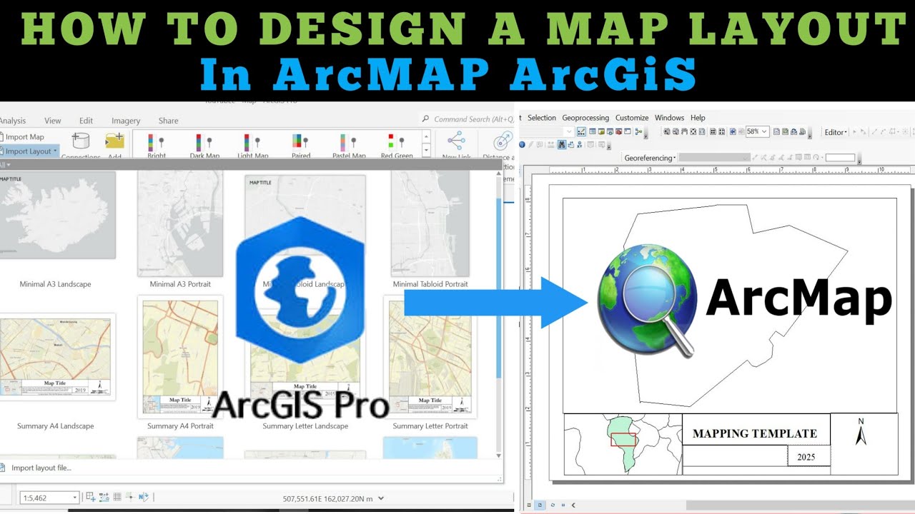 Create Map Layout using ArcMap in 2025 || Arcmap ArcGiS for Beginners ...