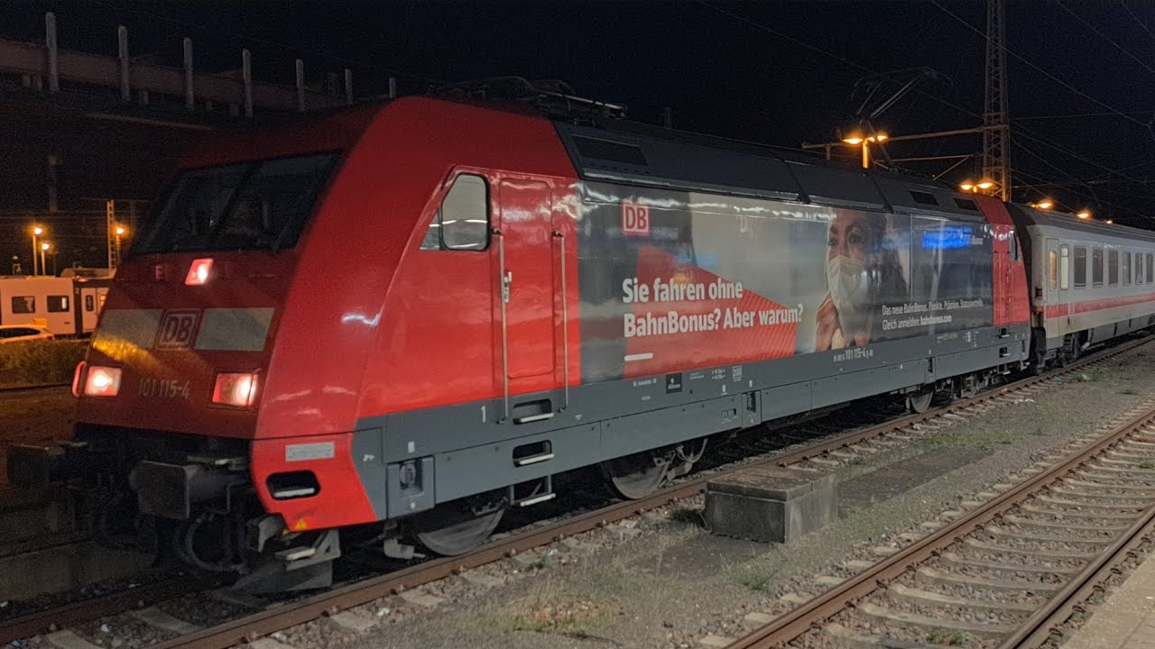 DB BahnBonus 101 115-4 Zieht EC 216 aus Graz Hbf Einfahrt des ...