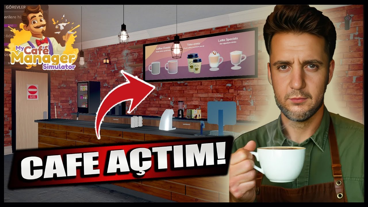 Hayallerimdeki Kafeyi İşletiyorum! My Cafe Manager Simulator BÖLÜM: 01 ...