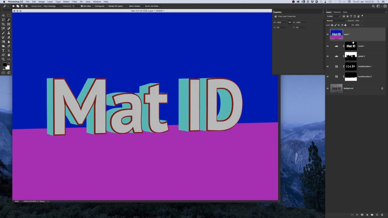 Making Material ID selections in Phtoshop - YouTube