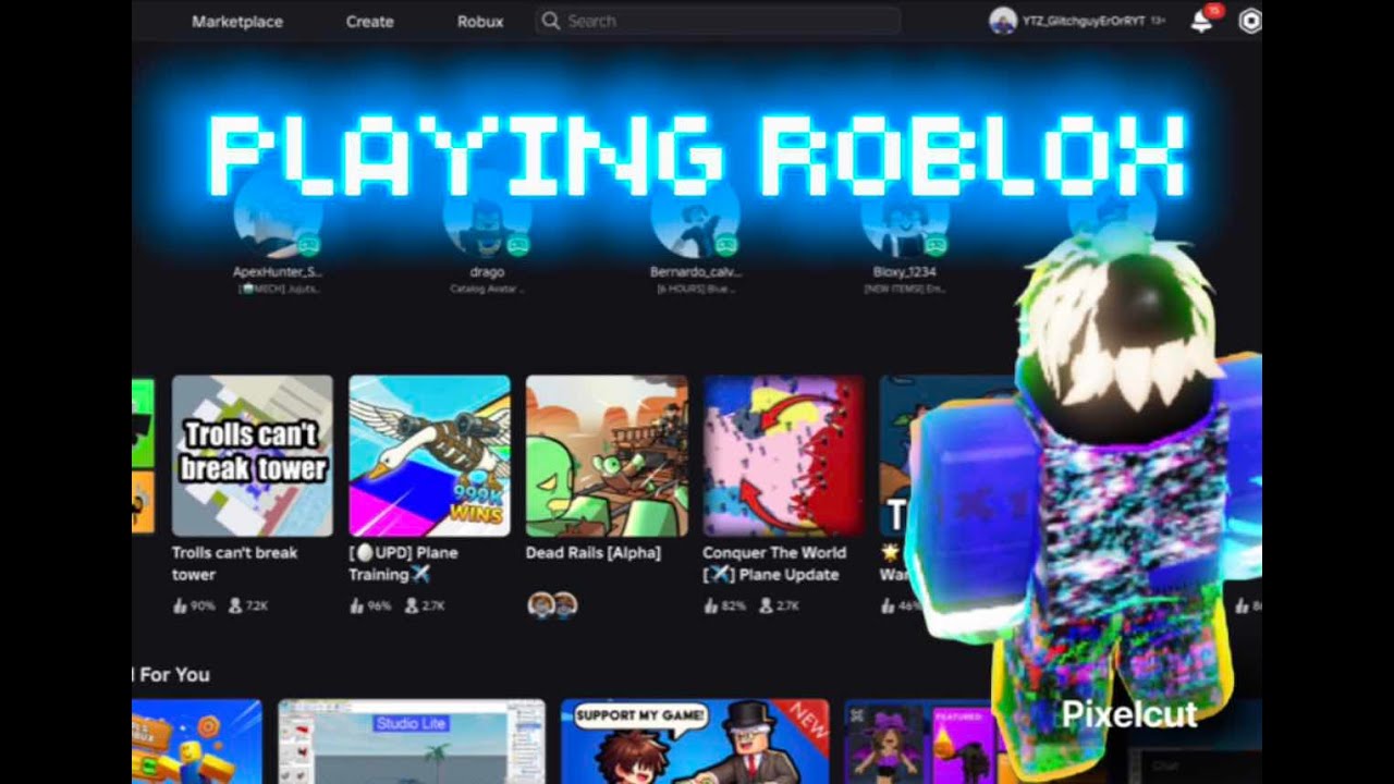 Playing Roblox - YouTube