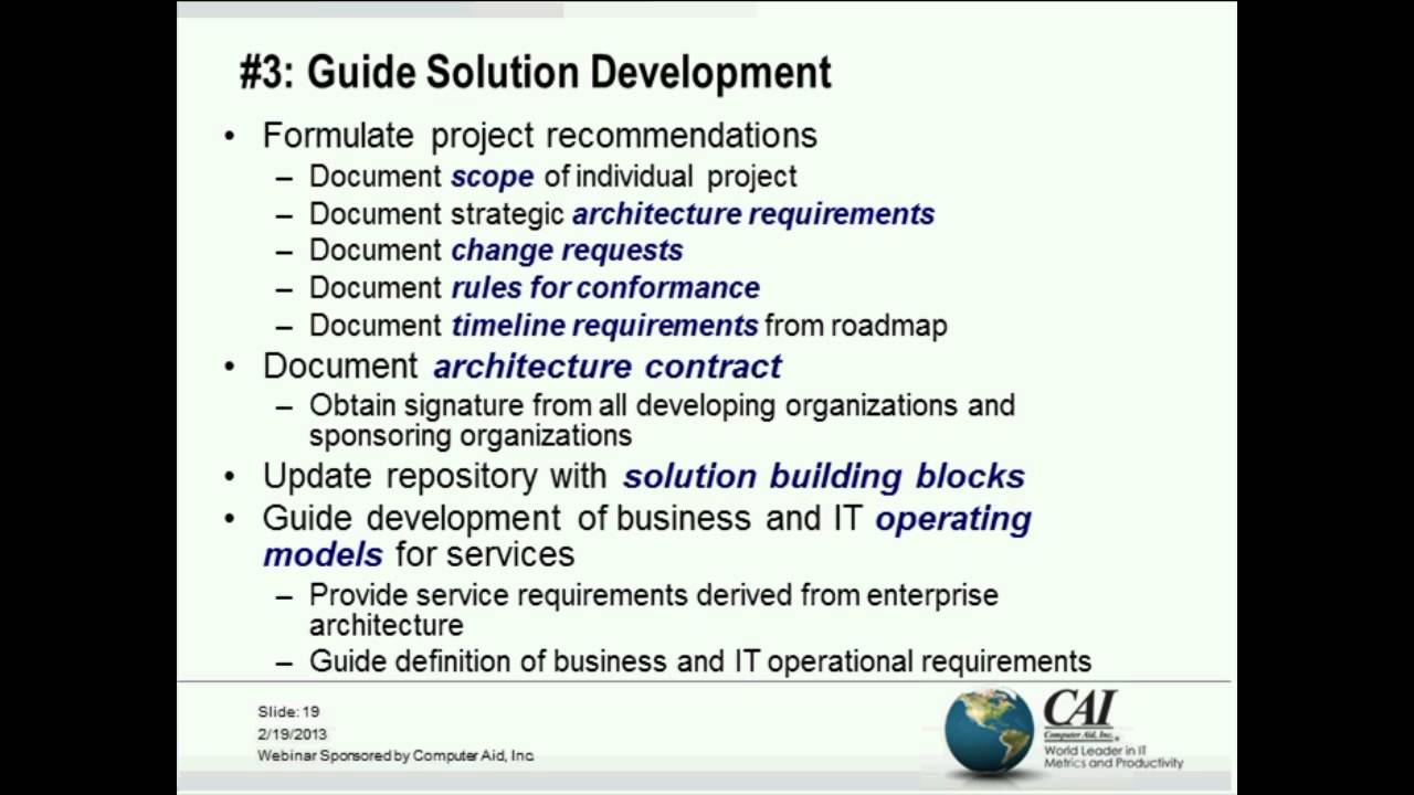 Integrating Enterprise Architecture with Solution Delivery - YouTube