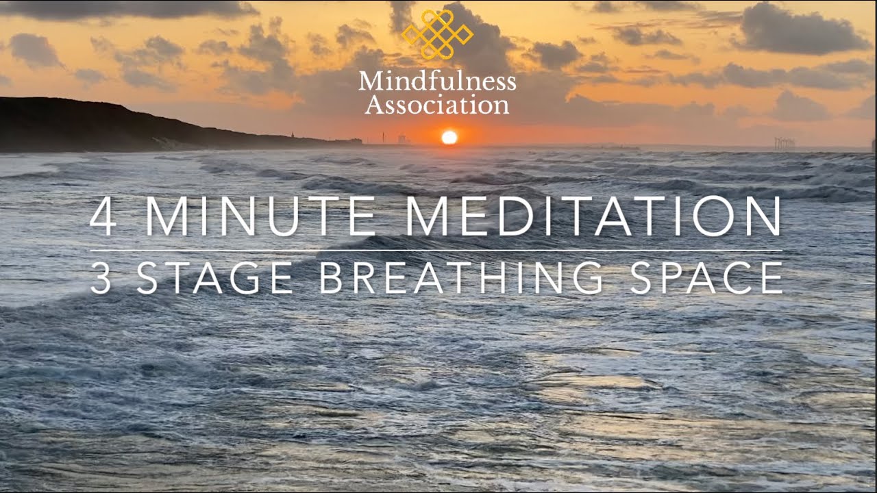 4 Minute Mini Meditation ~ 3 Stage Breathing Space - YouTube