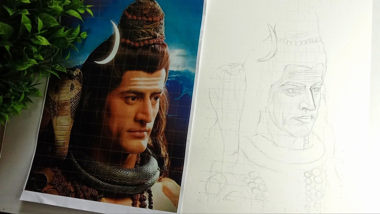 Mahadev Drawing || Outline || #mahadev - YouTube