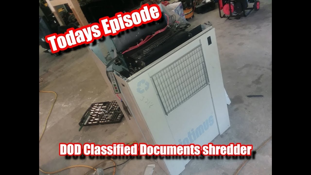 The Repair Show! Episode 1: DOD Classified Documents shredder. - YouTube
