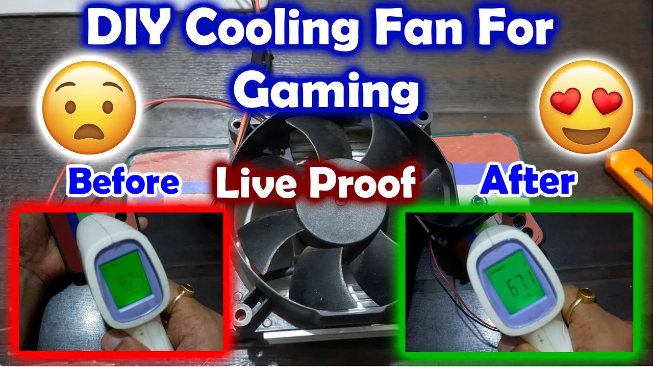 How To Make Smartphone Air Cooling Fan At Home | DIY mobile Air Cooling ...