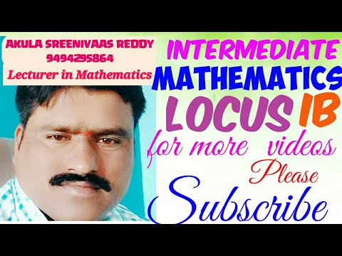 Intermediate Mathematics 1B, Locus problems - YouTube