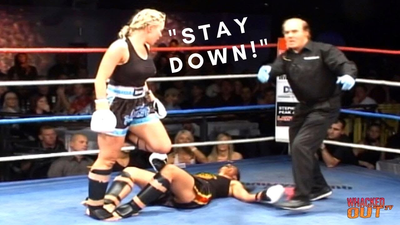 Stacked Female Fighter Stacey Barnes Knockout! - YouTube