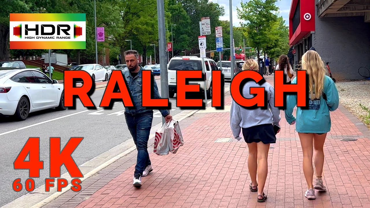 Raleigh Walk North Carolina 4K HDR - YouTube