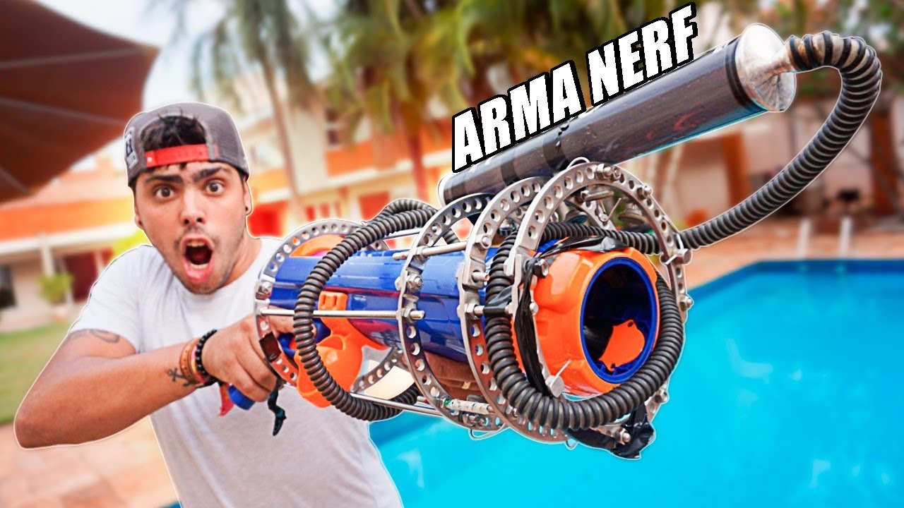 NERF WAR : MONTEI UMA NERF GUN MUITO PODEROSA ! - YouTube