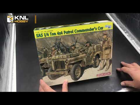 Unbox Dragon model SAS 1/4 Ton 4x4 Patrol Commander's Car 威龙6724开箱1/35 ...