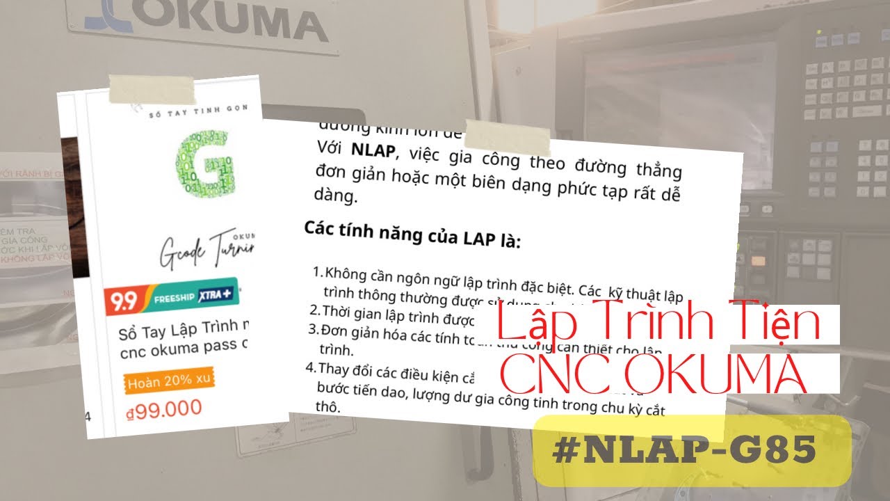 Daycnc Lập trình tiện CNC okuma | Chu trình NLAP okuma - Gcode máy tiện ...