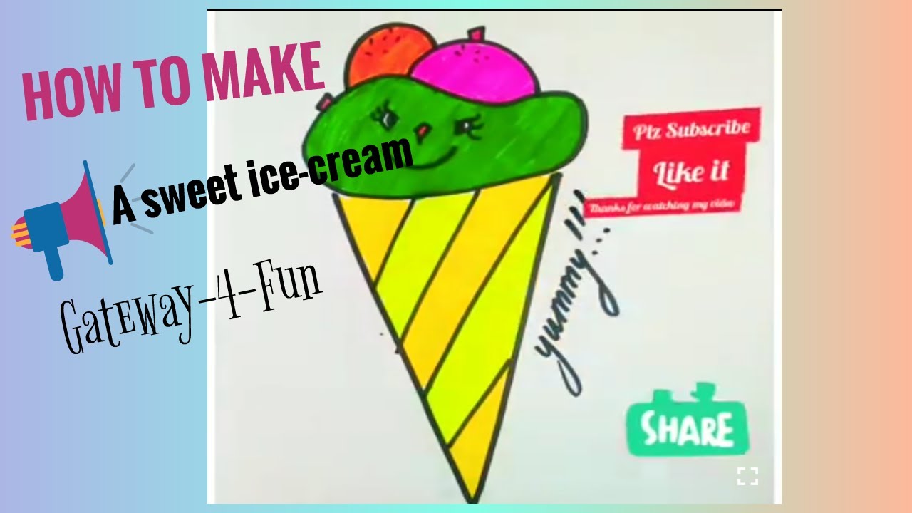A icecream drawing | Gateway-4-fun - YouTube