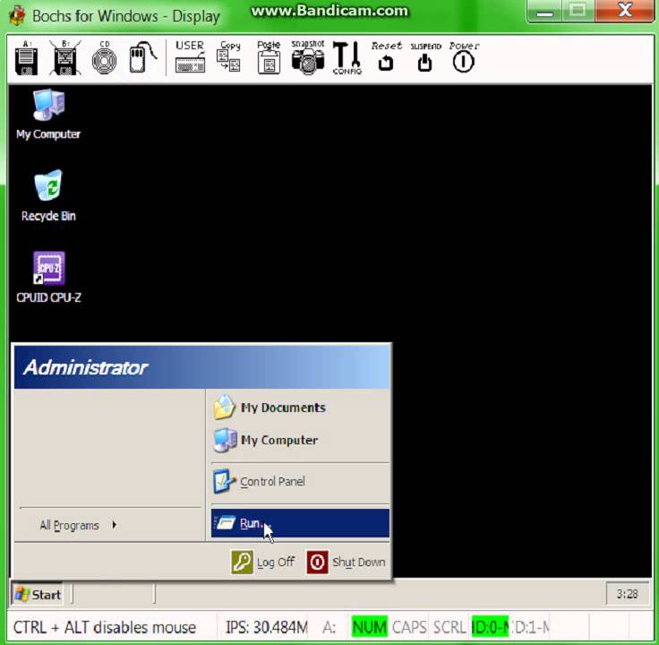 Windows XP Lite Boot Test in Bochs - YouTube