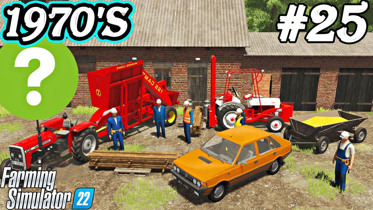 1970'S. New TRACTOR. Corn HARVEST. Two new COWSHED. Farming simulator ...