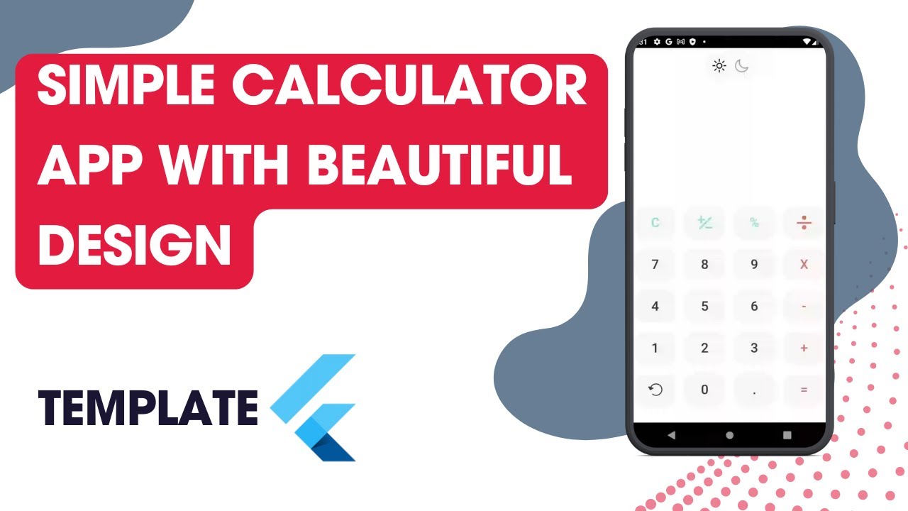 Flutter App : Simple Calculator App with beautiful design - YouTube
