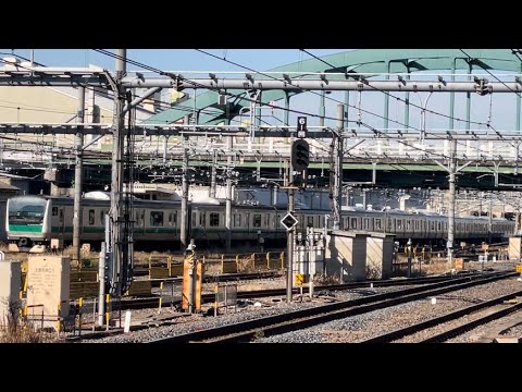 【E233系113編成 TK出場回送（指定保全）】E233系7000番台ﾊｴ113編成が回送電車として大宮駅13番線を発車しているシーン（回8663M）2024.12.3 - YouTube