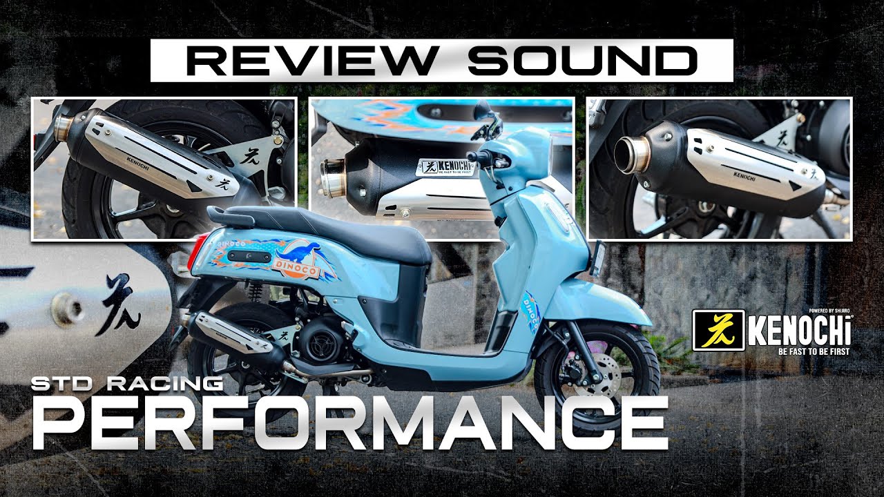 KENOCHI RACING EXHAUST - STD RACING PERFORMANCE FOR YAMAHA FAZZIO - YouTube