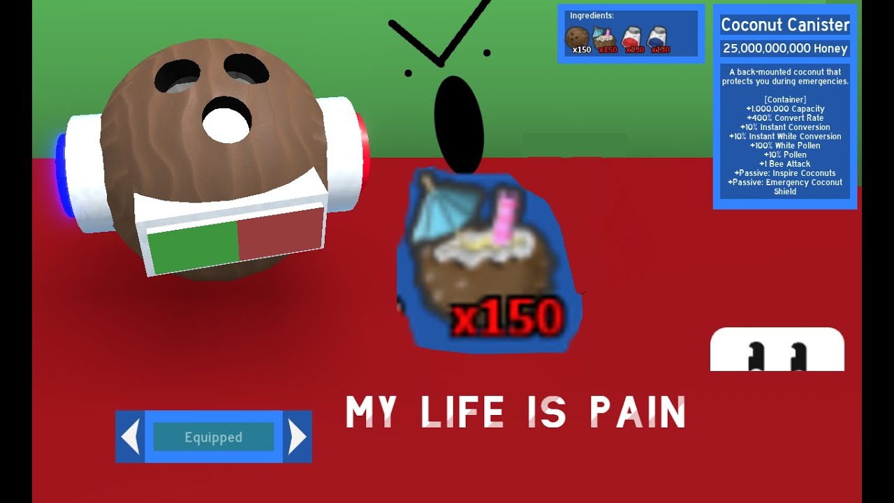 Getting the Coconut Canister in Roblox BSS - YouTube