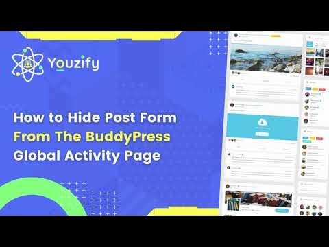 How to Hide Post Form on BuddyPress Global Activity Page - YouTube