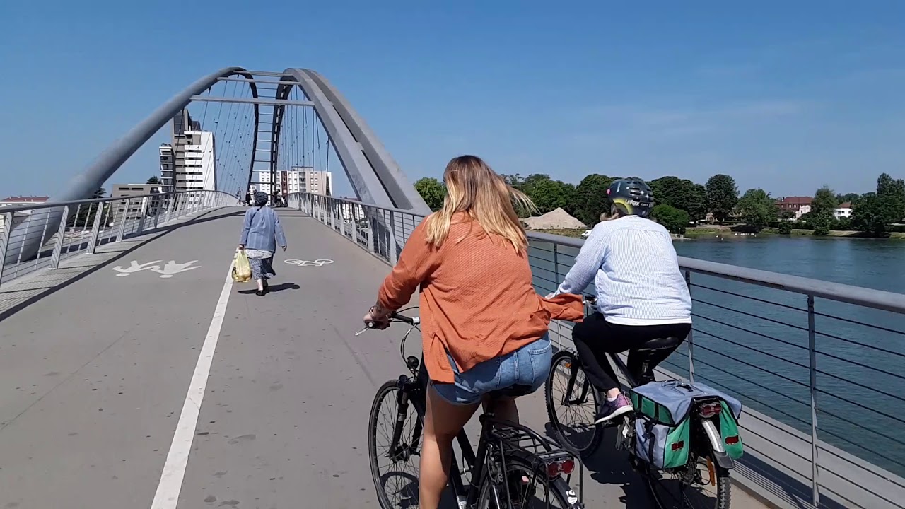 Jill Britt riding bikes from Switzerland to France - YouTube