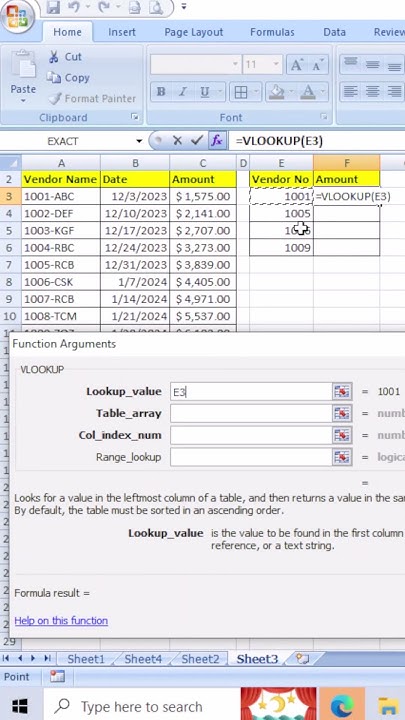Partial Vlookup In Excel Exceltutorial Excelworld Shortstrending Youtube