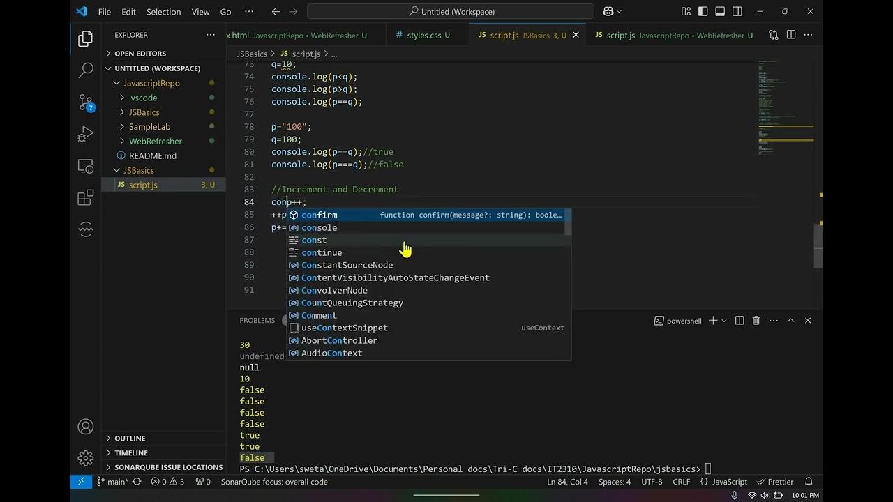 Javascript Basics 2 - YouTube