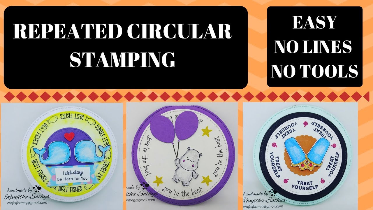 REPEATED CIRCULAR STAMPING... EASY HOW TO MAKE CIRCLE CARD TUTORIAL ...