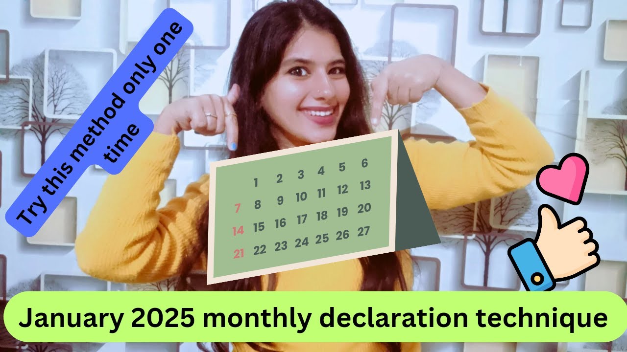 January 2025 ka first monthly declaration technique l Try only one time ...
