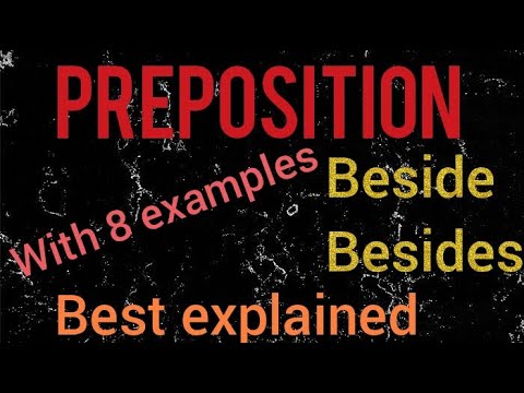 Preposition Beside and Besides with examples - YouTube