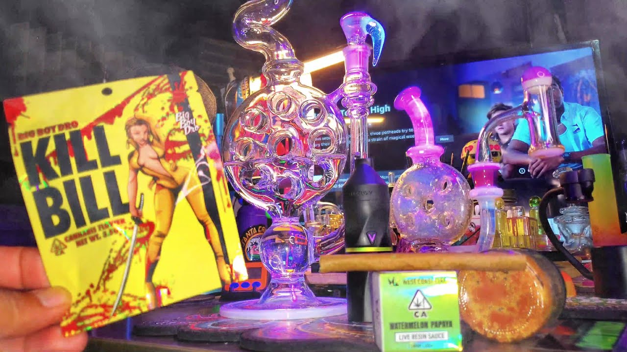 KILL BILL O.G. FLOWER & UZZI GLASS SWISS PERC & HALF BAKED 2! - YouTube