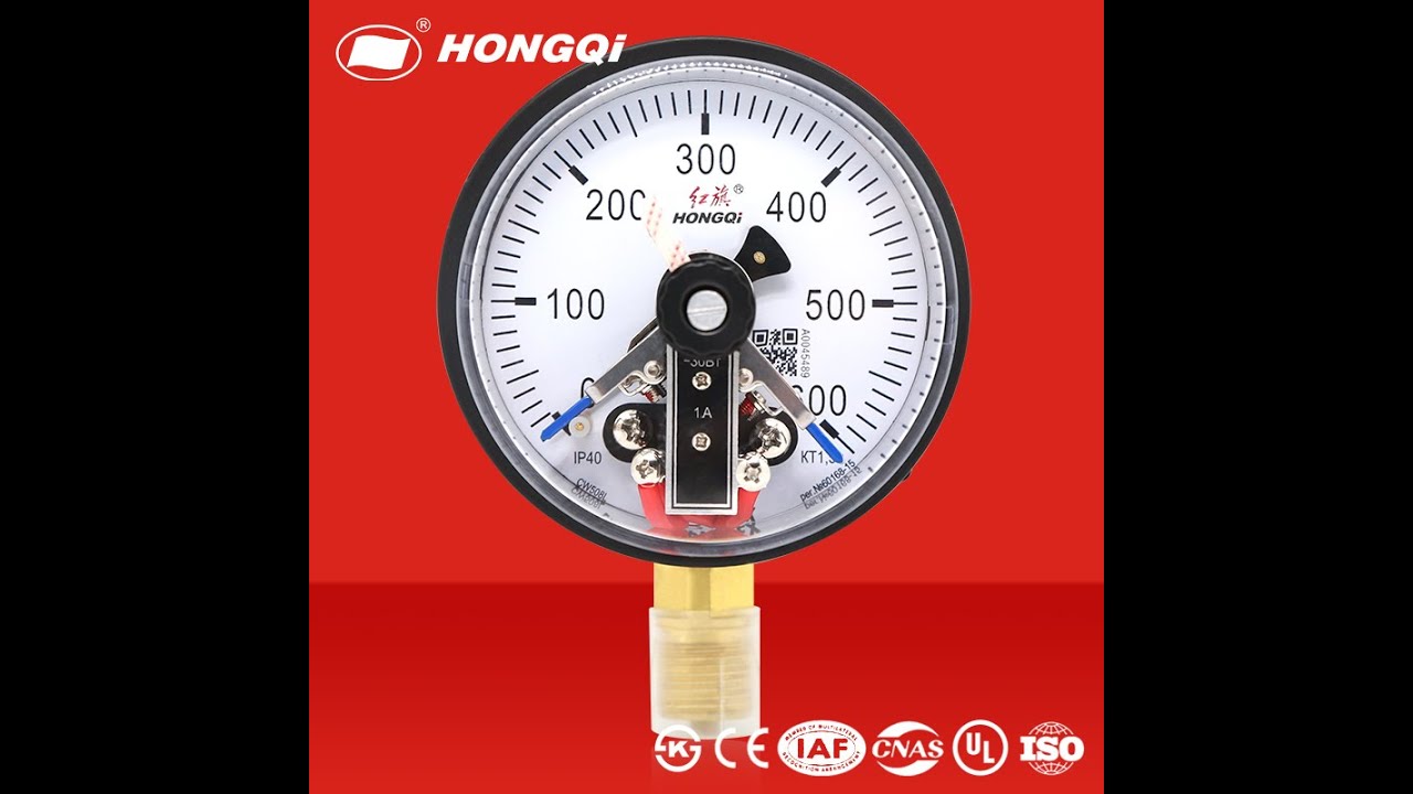 Hongqi Instrument YXC-100 electric contact pressure gauge - YouTube