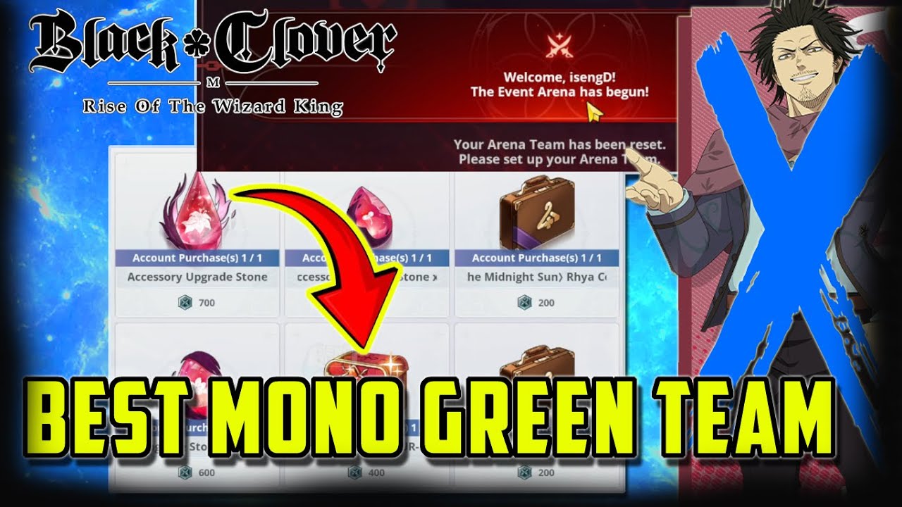 [NEW EVENT ARENA] BEST Mono Green Team and Shop Guide - Black Clover M ...