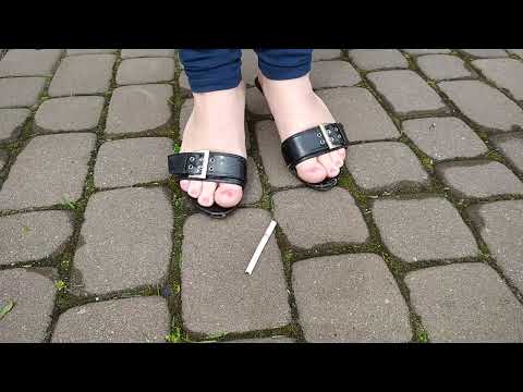 Sandals crush cigarette | ASMR