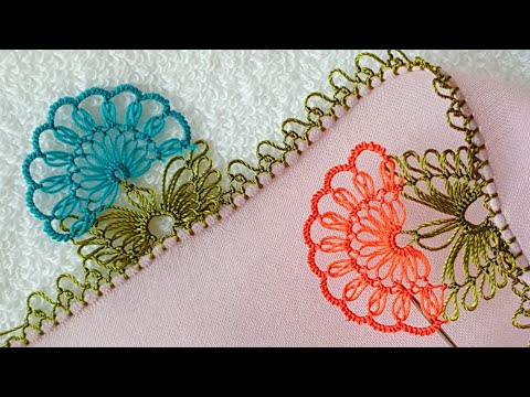 Ağır ve cok gösterişli iğne oyası modeli anlatımlı yapılışı
