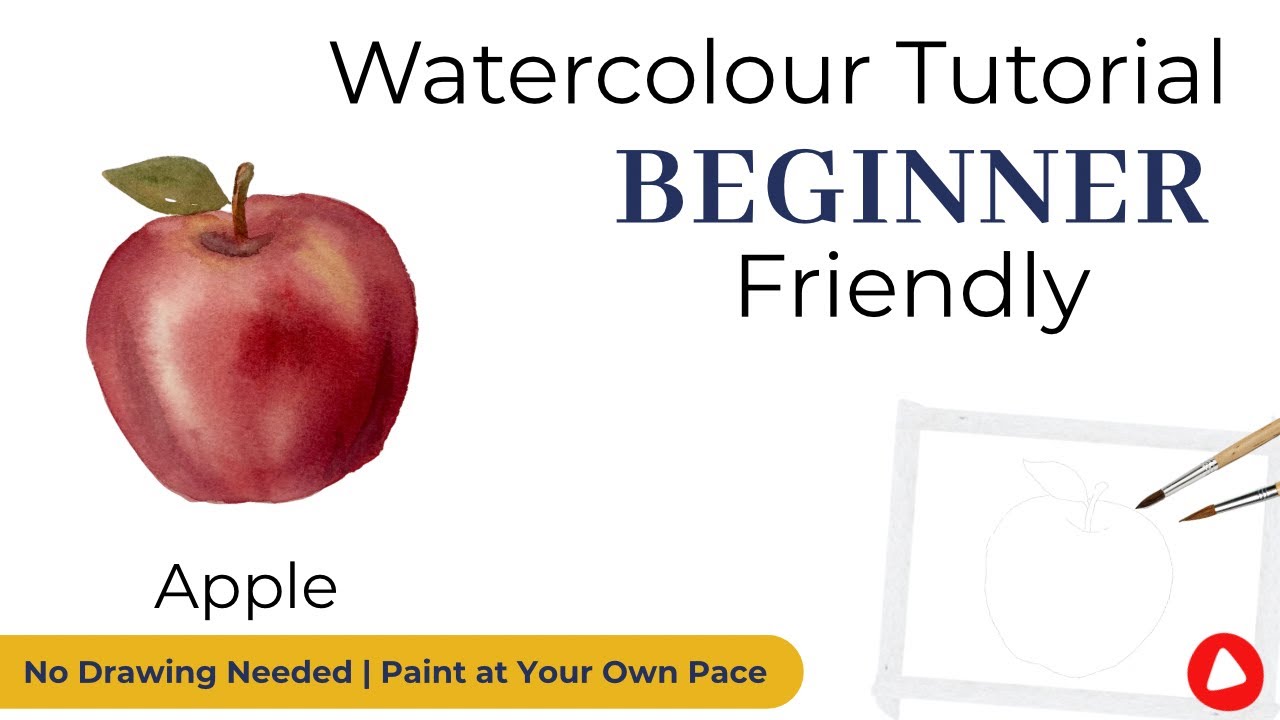 How to Paint a Realistic Apple | Easy Watercolour Tutorial for ...