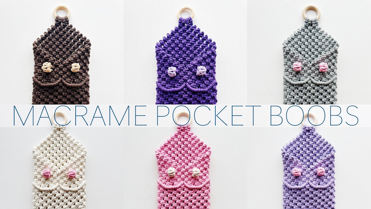 DIY: Macrame Pocket Boobs / Tutorial Macrame Wall Hanging - YouTube