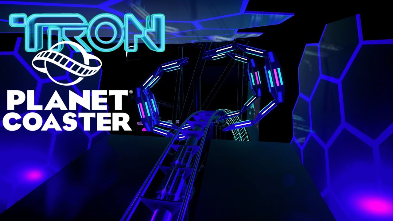 TRON | Front/Back POV's - Magic Kingdom (Planet Coaster) - YouTube