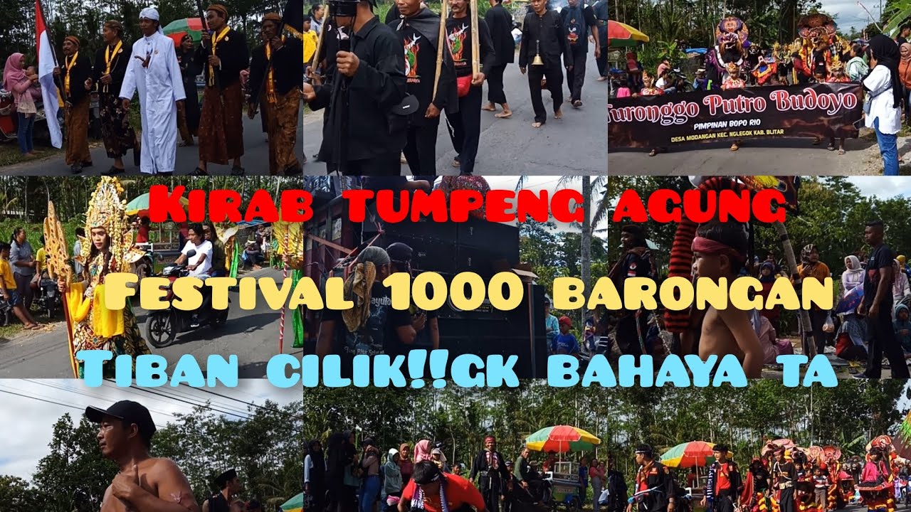 festival 1000 barongan &tiban .kirab budaya tumpeng agung Ds modangan ...