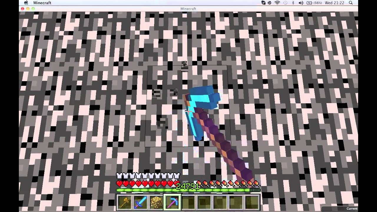 Breaking bedrock Minecraft - YouTube