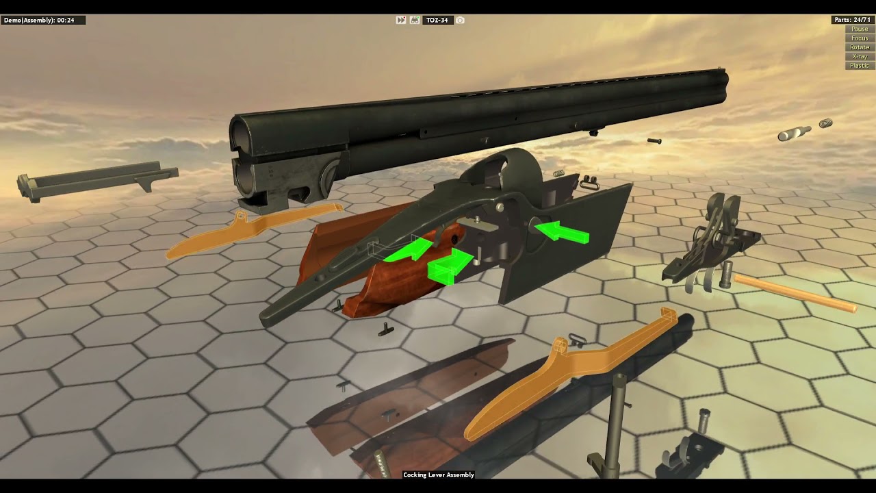 TOZ 34 Double-Barreled Shotgun (ТОЗ-34) - Step By Step Disassembly ...